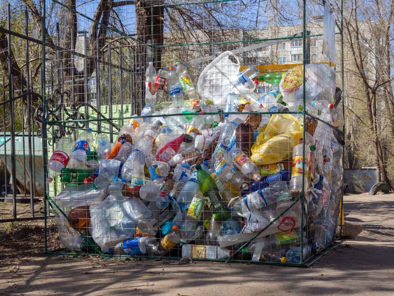 Container for Collection of Plastic Waste Editorial Stock Photo - Image ...
