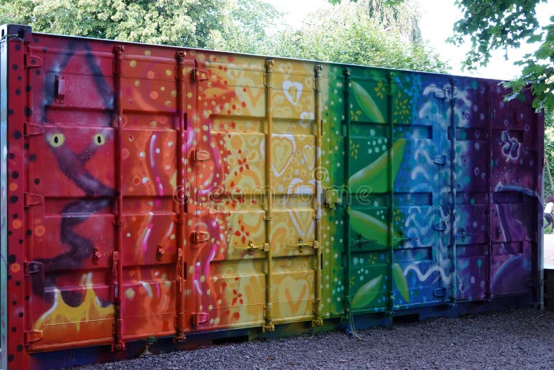 Colourful Graffiti Artwork on a Building Door Editorial Stock Image ...