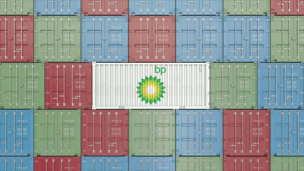 Container with BP Corporate Logo. Editorial 3D Rendering Editorial ...