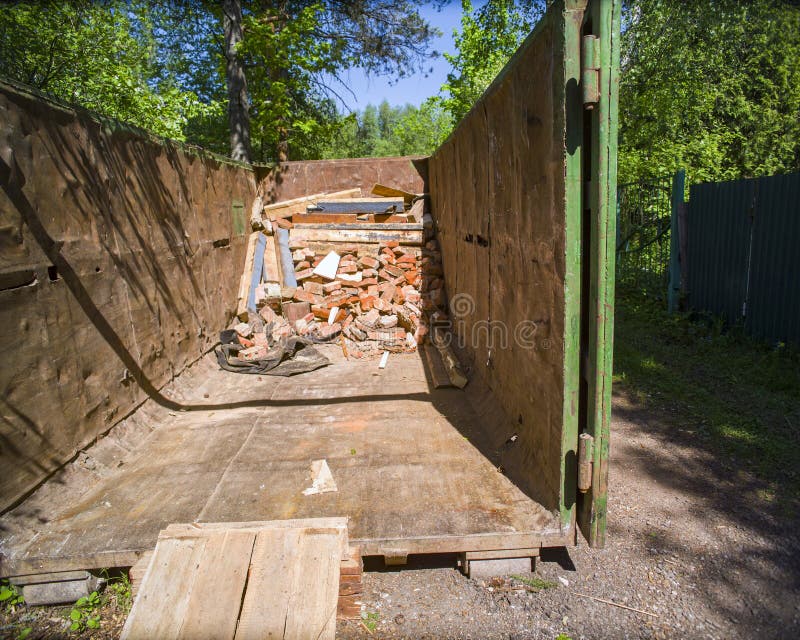 Container for Construction Garbage Stock Image - Image of property ...