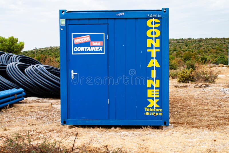 Container at the Construction Site Editorial Photography - Image of ...