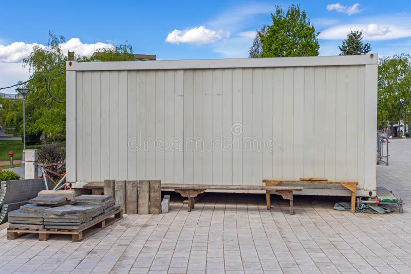 Container Construction Site Stock Image - Image of balkans, cargo ...