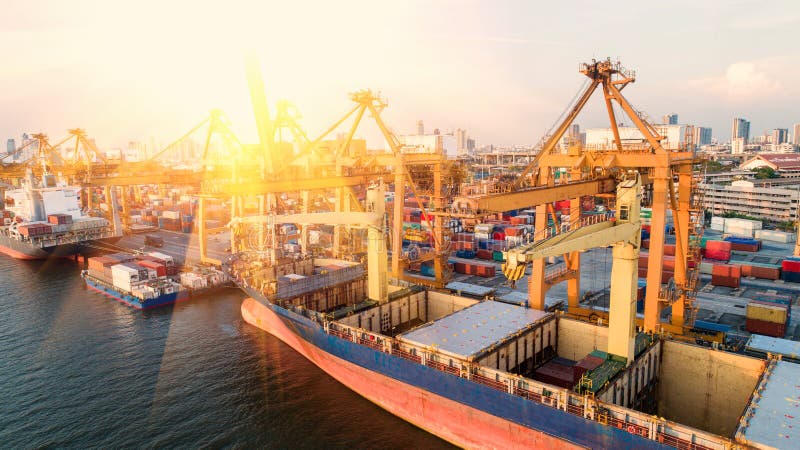 Container,container Ship in Import Export and Business Logistic,by ...