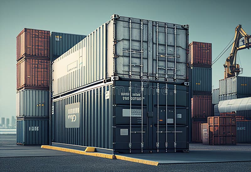 Container Cargo Freight Ship Cargo Containers in Port Container ...