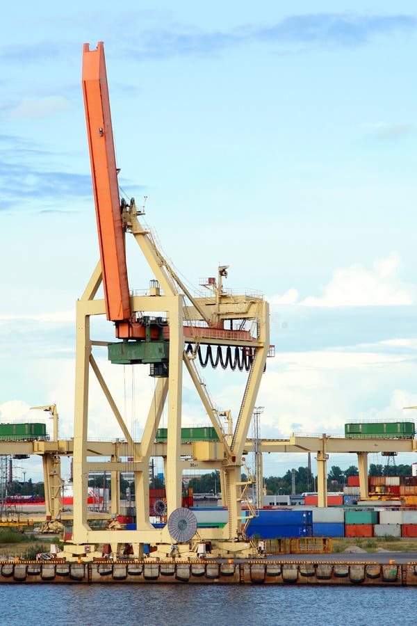 Container crane stock image. Image of maritime, quay - 10874489