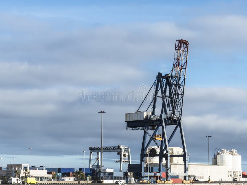 Container Crane Harbor Logistic Stock Photo - Image of trade, heavy ...