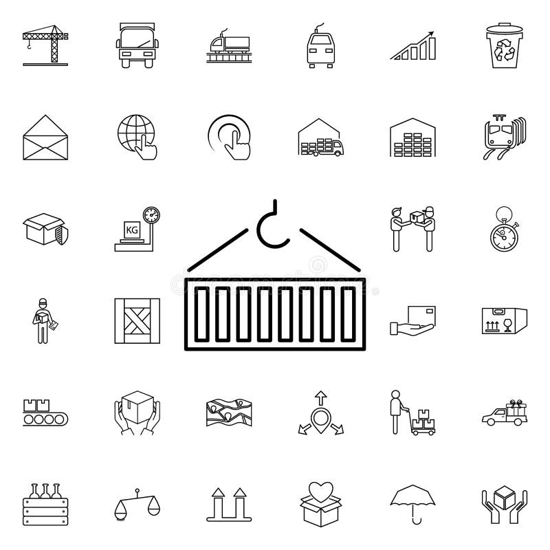 Container Crane Icon. Element of Logistics Icon for Mobile Concept and ...