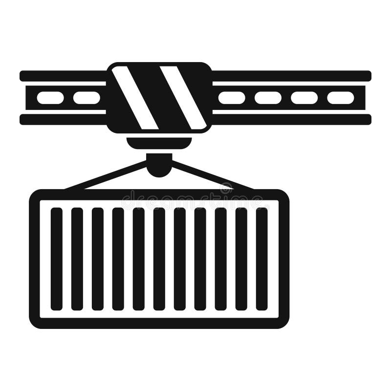 Container Crane Lifting Cargo Container in Shipping Yard Stock ...