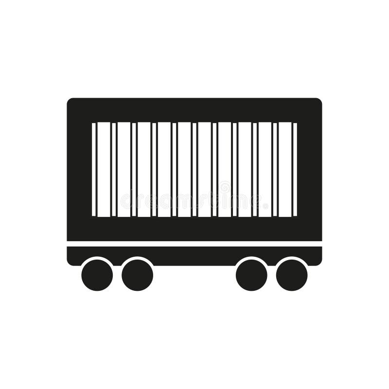 Container Delivery Train Icon. Cargo Rail Icon. Residential ...