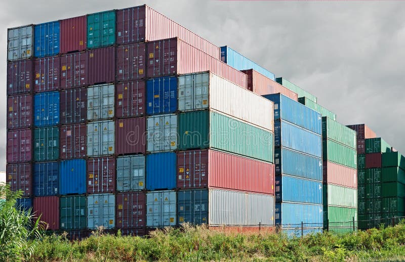 Shipping Containers Pattern Editorial Image - Image of cargo, colorful ...