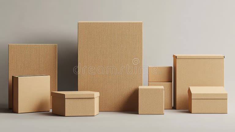 Container Different Size Boxes Stock Illustration - Illustration of ...