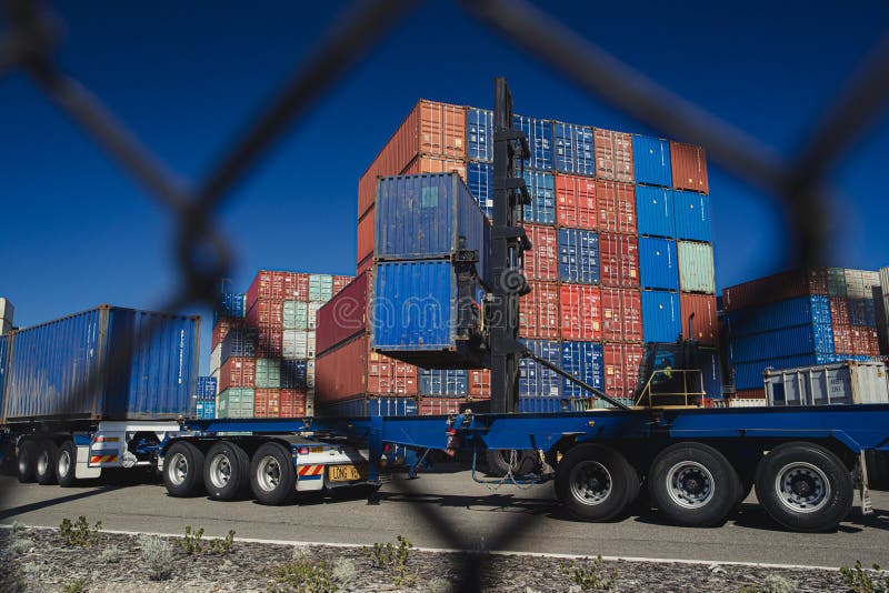 Container Distribution Warehouse Editorial Stock Photo - Image of ...