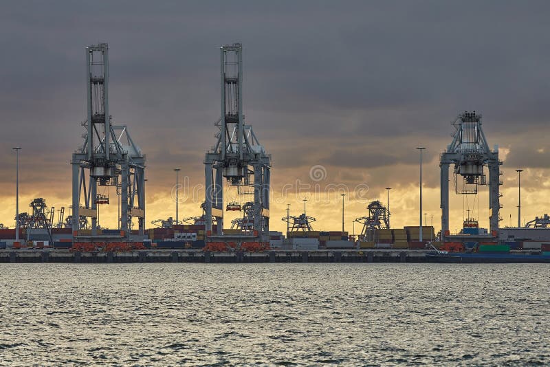 Container Dock in Rotterdam Stock Image - Image of dock, port: 270108489