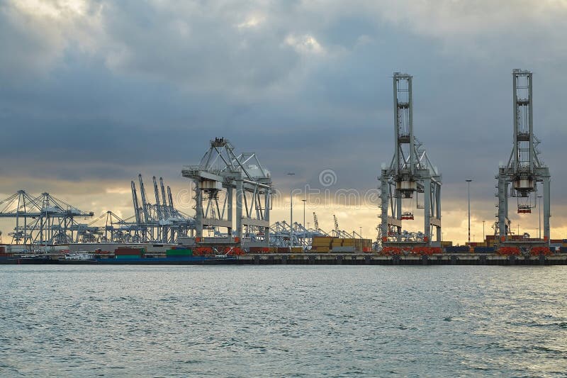 Container Dock in Rotterdam Stock Photo - Image of rotterdam, logistics ...