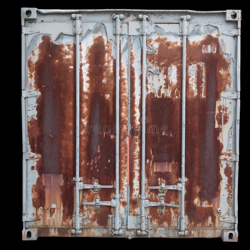 Metal Door of Freight Container Stock Photo - Image of harbour ...