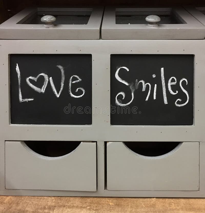 Container Fill with Love and Smiles Stock Photo - Image of board, shape ...