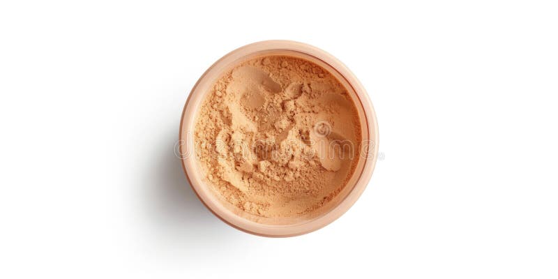 Container Filled Powder Sits Clean White Surface Stock Photos - Free ...