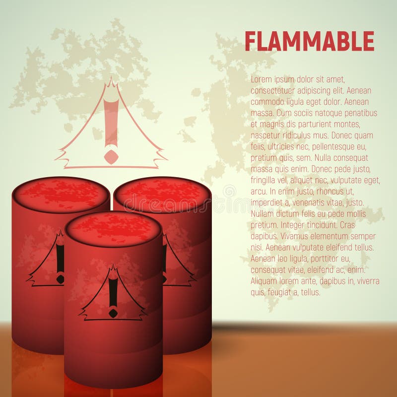 Container of Flammable Liquid. Red Canister. Stock Vector ...