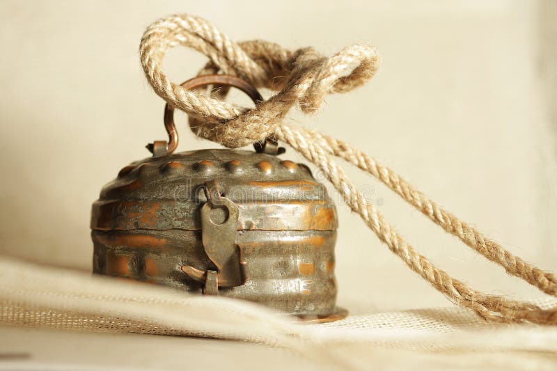 Old locked tin box stock photo. Image of package, chest - 121870936