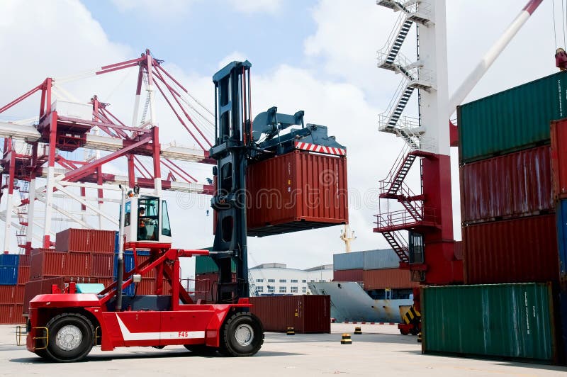 Forklift stock photo. Image of trading, business, transportation - 27646880