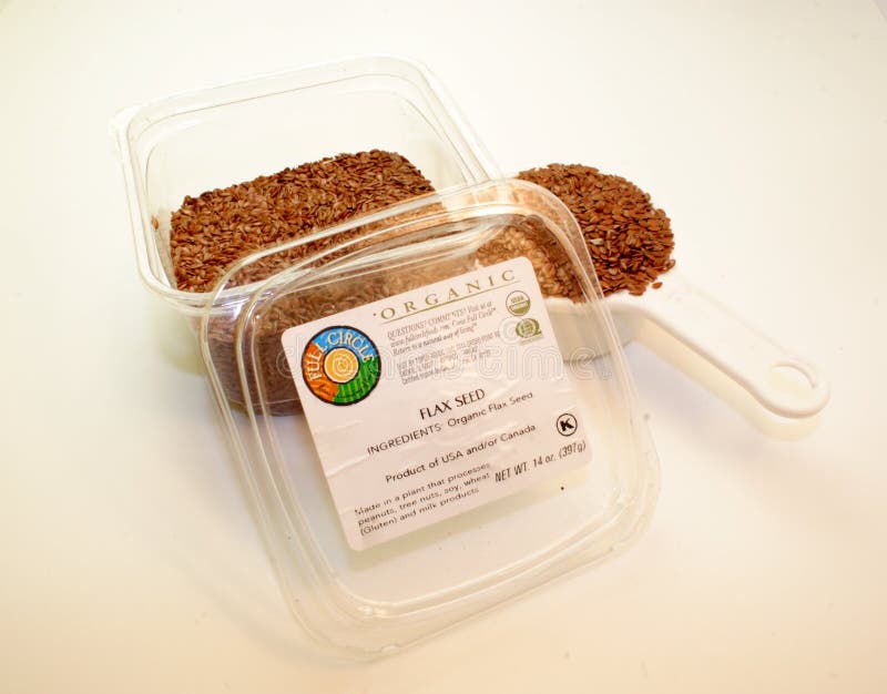 Container of FULL CIRCLE Organic Flax Seed. Editorial Stock Photo ...