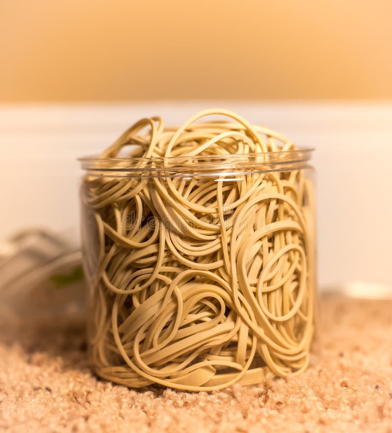Container Full of Rubber Bands Stock Photo - Image of object, band ...