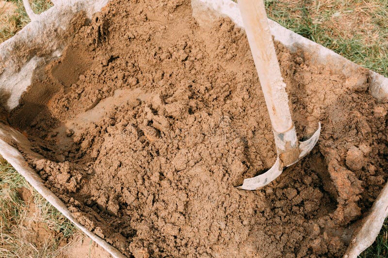 Container Full of Sand for the Preparation of Concrete. Construction ...