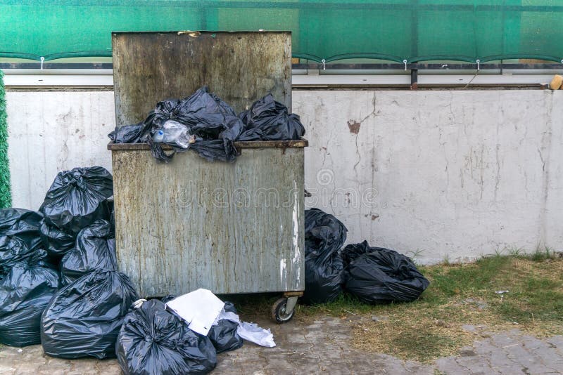 Container for Garbage Collection Stock Image - Image of outdoor, full ...