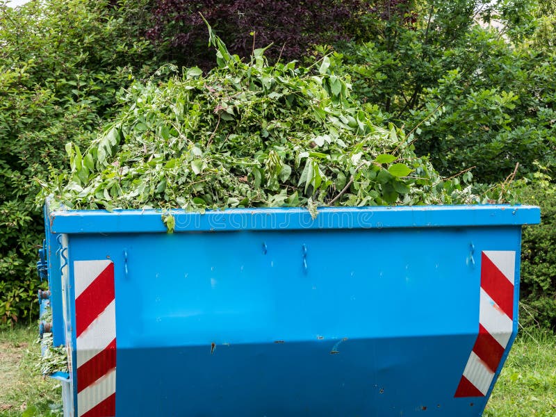 Container with Garden Waste Recycling Stock Image - Image of waste ...
