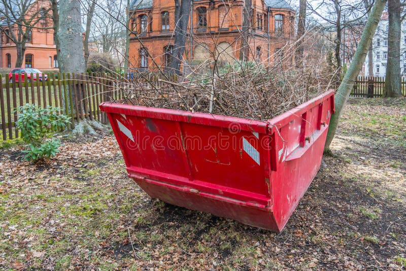Container with Garden Waste in Autumn Stock Photo - Image of gardening ...
