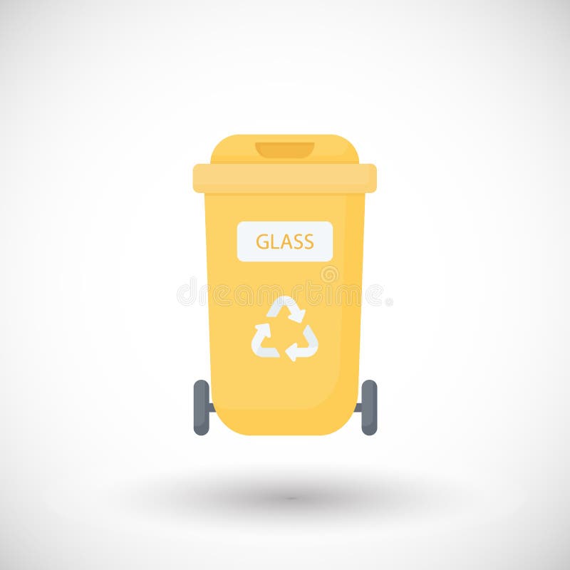 Glass Waste Line and Glyph Icon, Recycle and Broken Bottle, Glass Waste ...