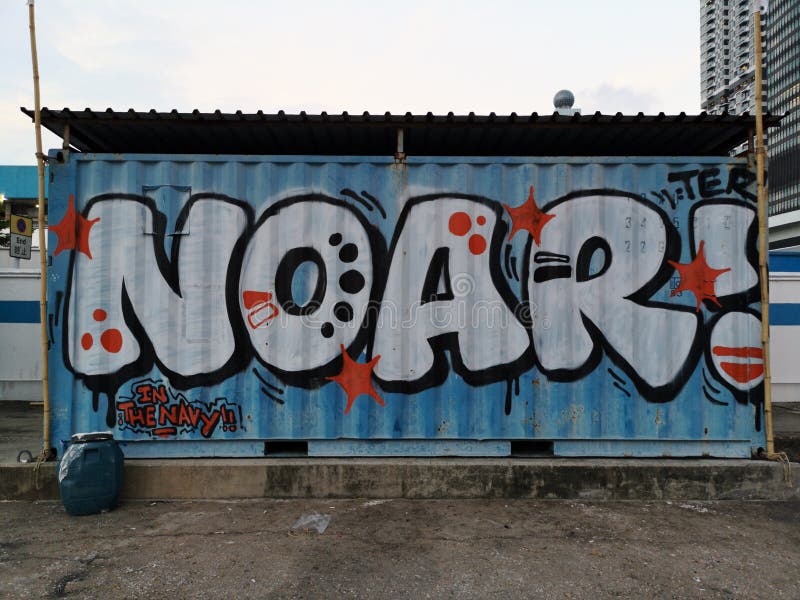Container with Graffiti in NDSM, Amsterdam Editorial Photography ...