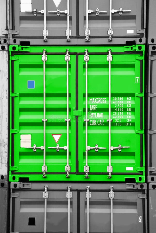 Container in red and green stock photo. Image of countries - 697790