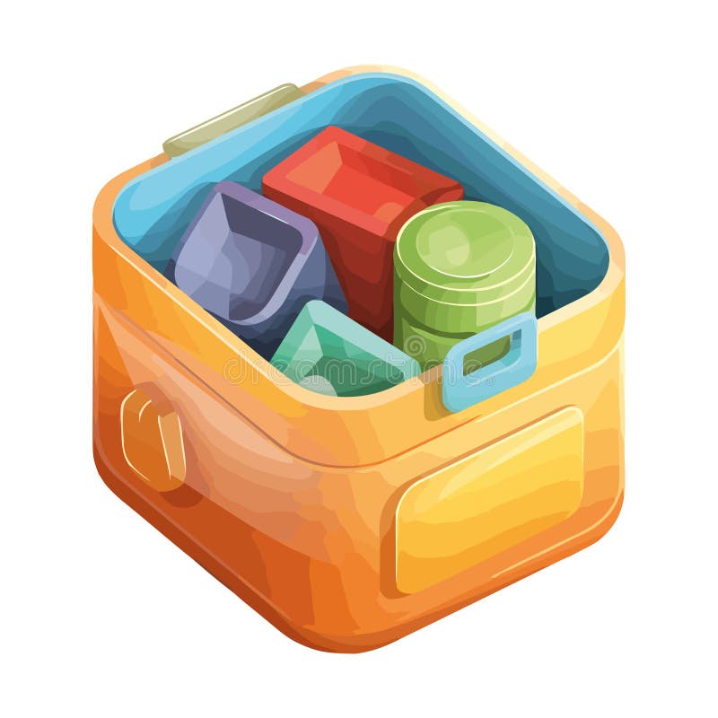 Container with Handle Holds Multi Colored Paint Stock Vector ...