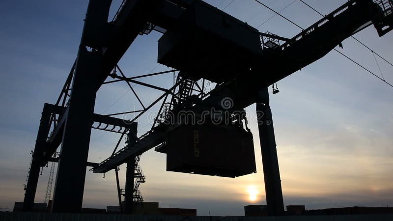A Containerized Cargo Ship Enters the Port for Unloading Stock Video ...