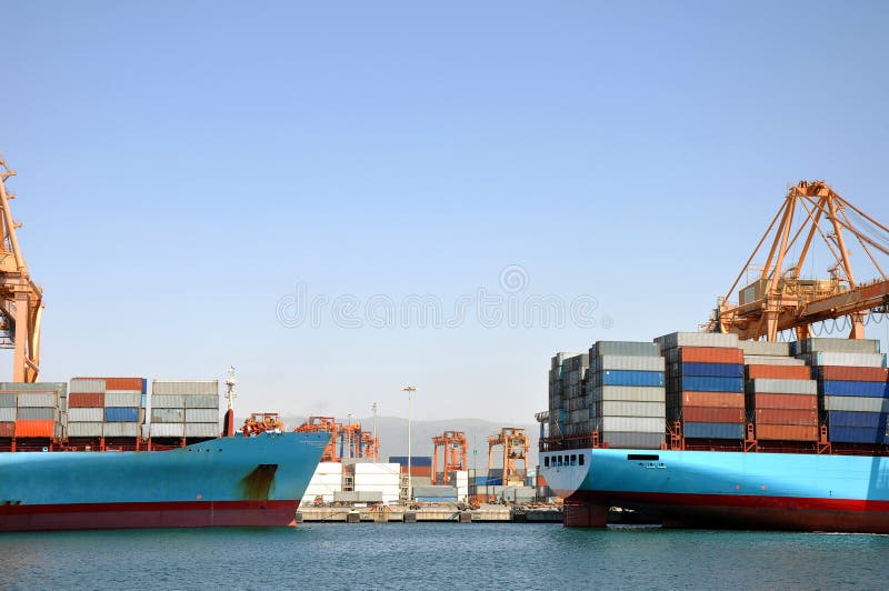 Container harbour stock photo. Image of freight, logistics - 29773258