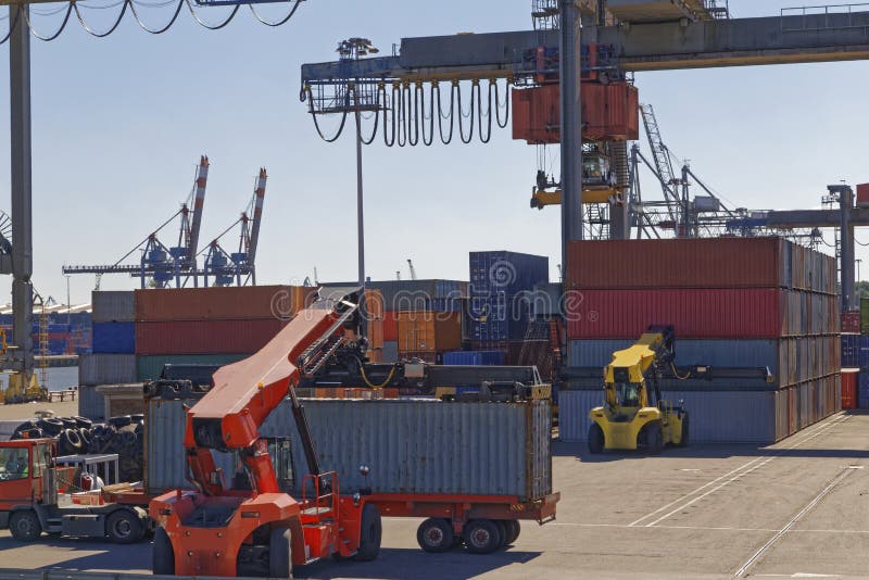 Container harbour stock image. Image of container, load - 95104567