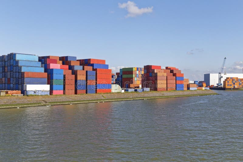 Container harbour stock image. Image of shipping, intermodal - 43227523