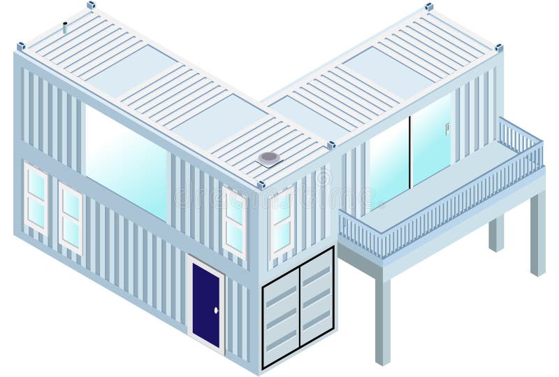 Container Home stock vector. Illustration of vector, container - 63534398
