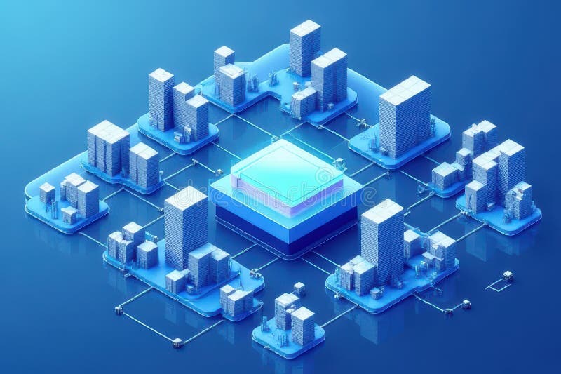 Container Hosting Solutions Visualization Stock Illustration ...