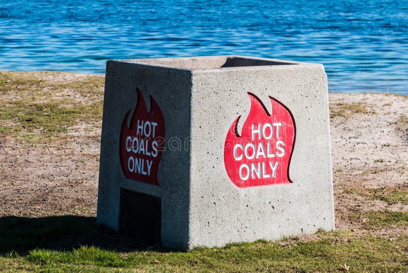 Disposal Bin for Hot Coals stock photo. Image of storage - 70808766