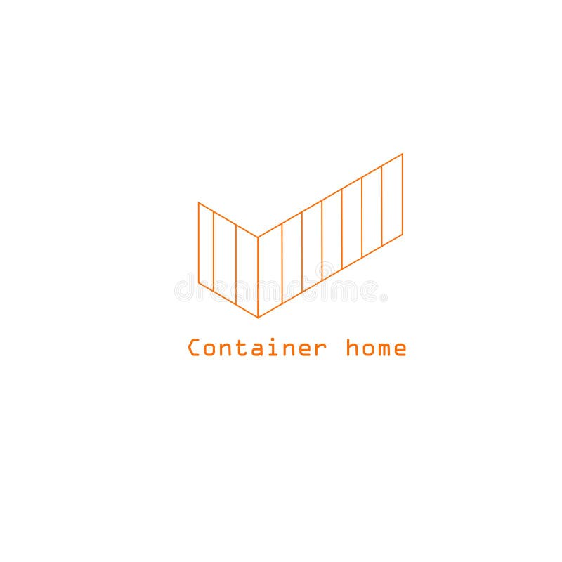 Container House Building with Logo Vector Isolated Stock Vector ...