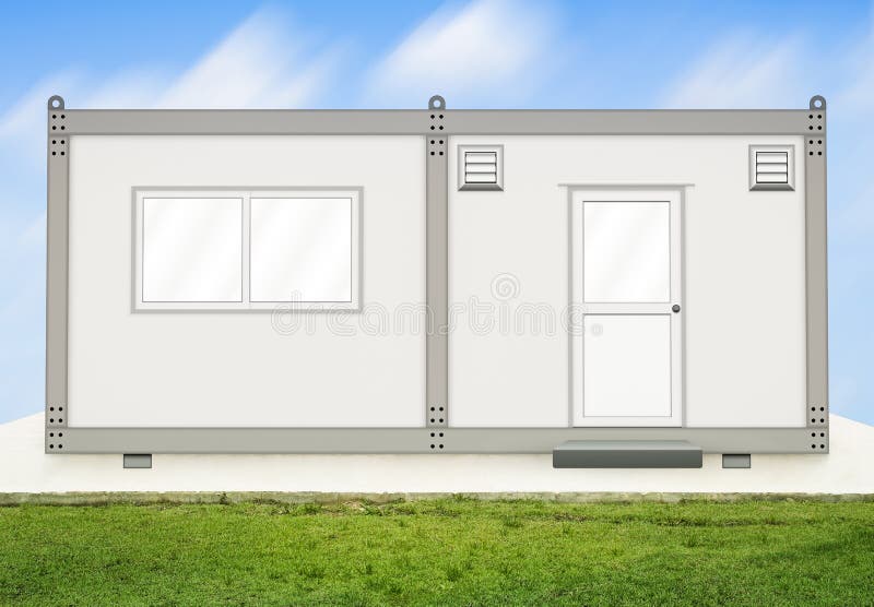 Container House Building with Logo Vector Isolated Stock Vector ...