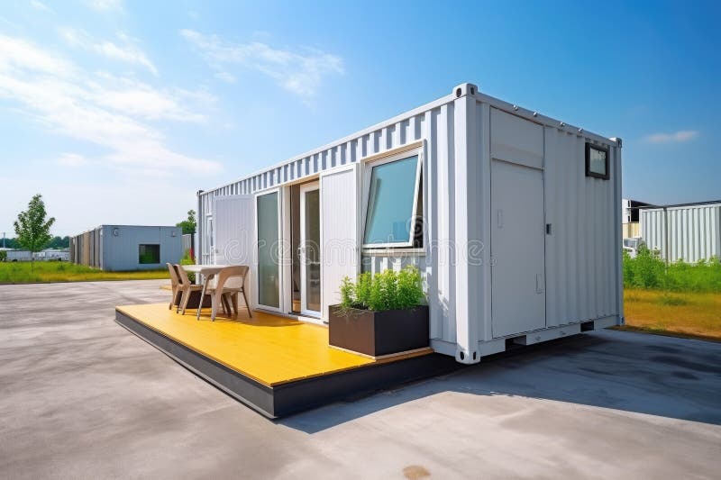 Container House with a Minimalist Setup Stock Photo - Image of ...