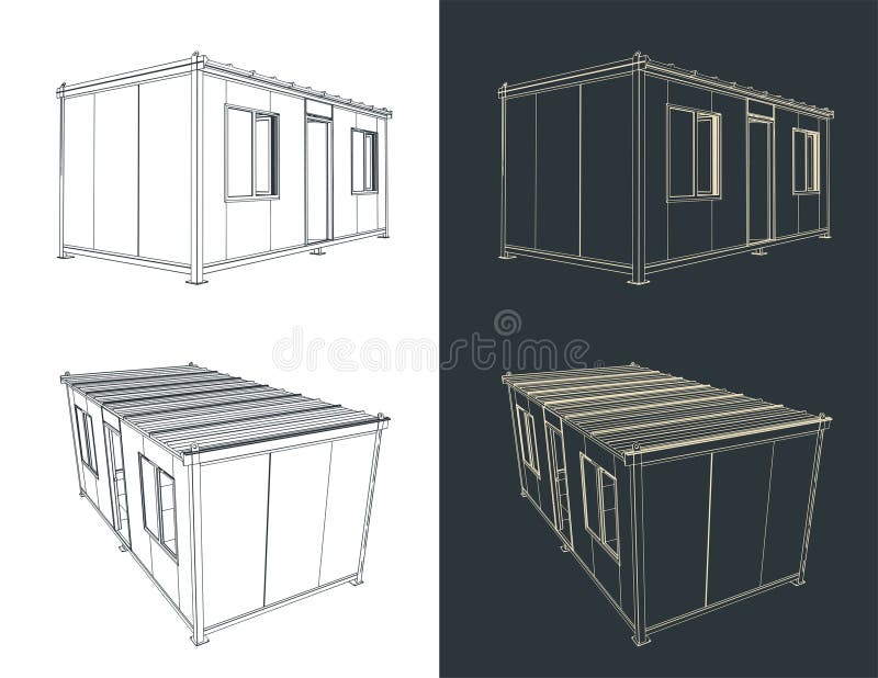 Container house stock vector. Illustration of structure - 269886373