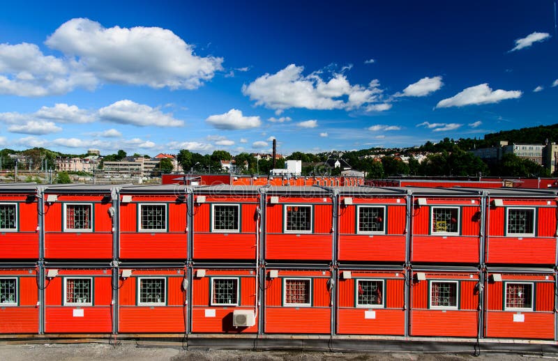 Container houses stock image. Image of door, exterior - 26189977