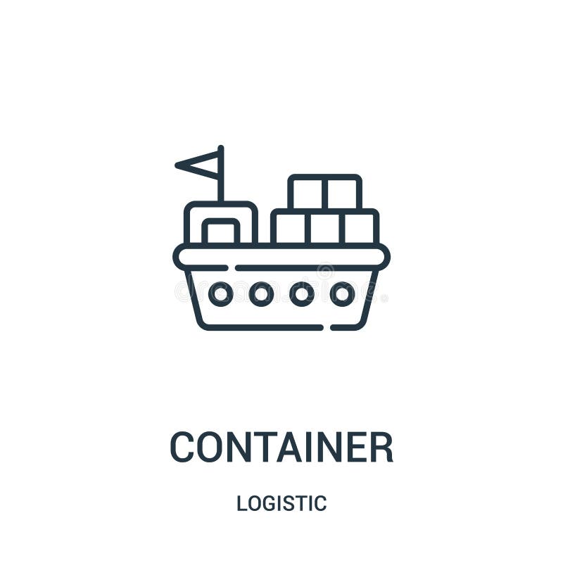 Container Icon Vector from Shipping and Delivery Collection. Thin Line ...