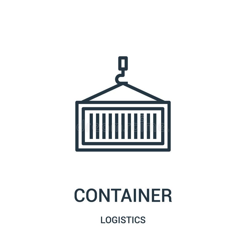 Container Icon Vector from Logistics Collection. Thin Line Container ...