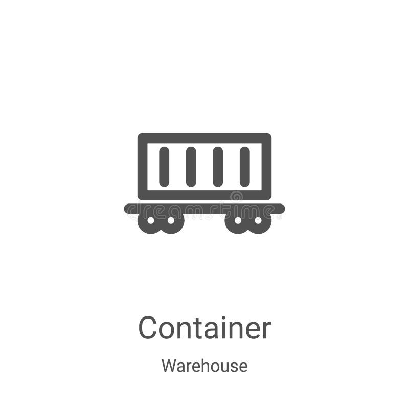 Container Icon Vector from Warehouse Collection. Thin Line Container ...