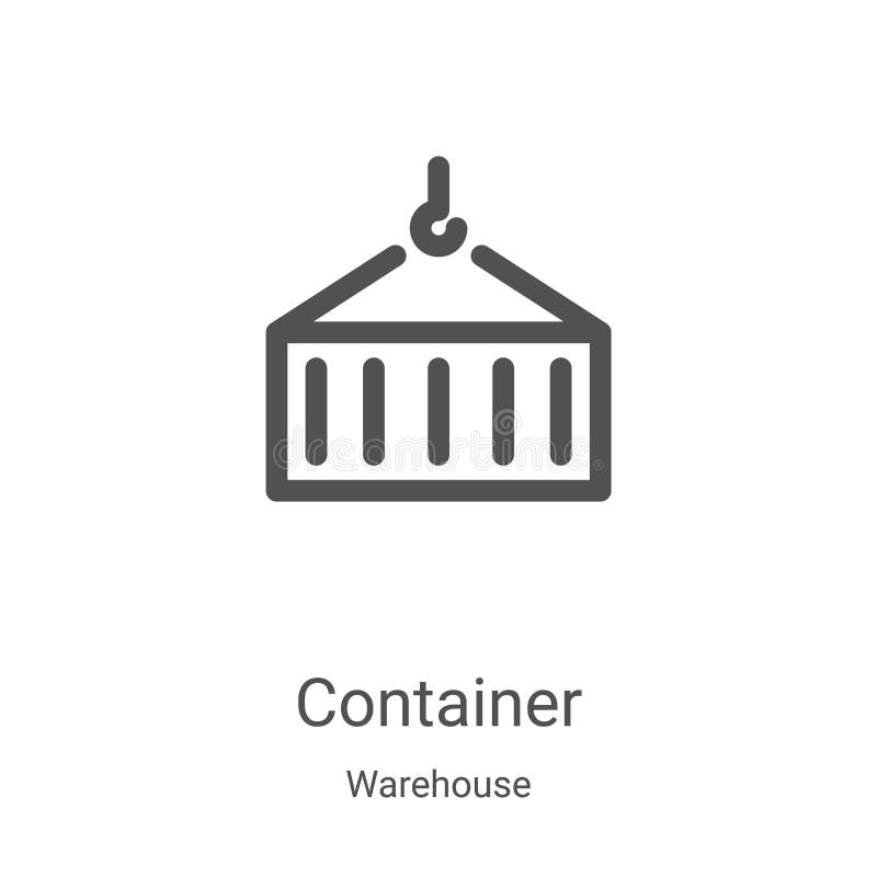 Container Icon Vector from Logistics Collection. Thin Line Container ...